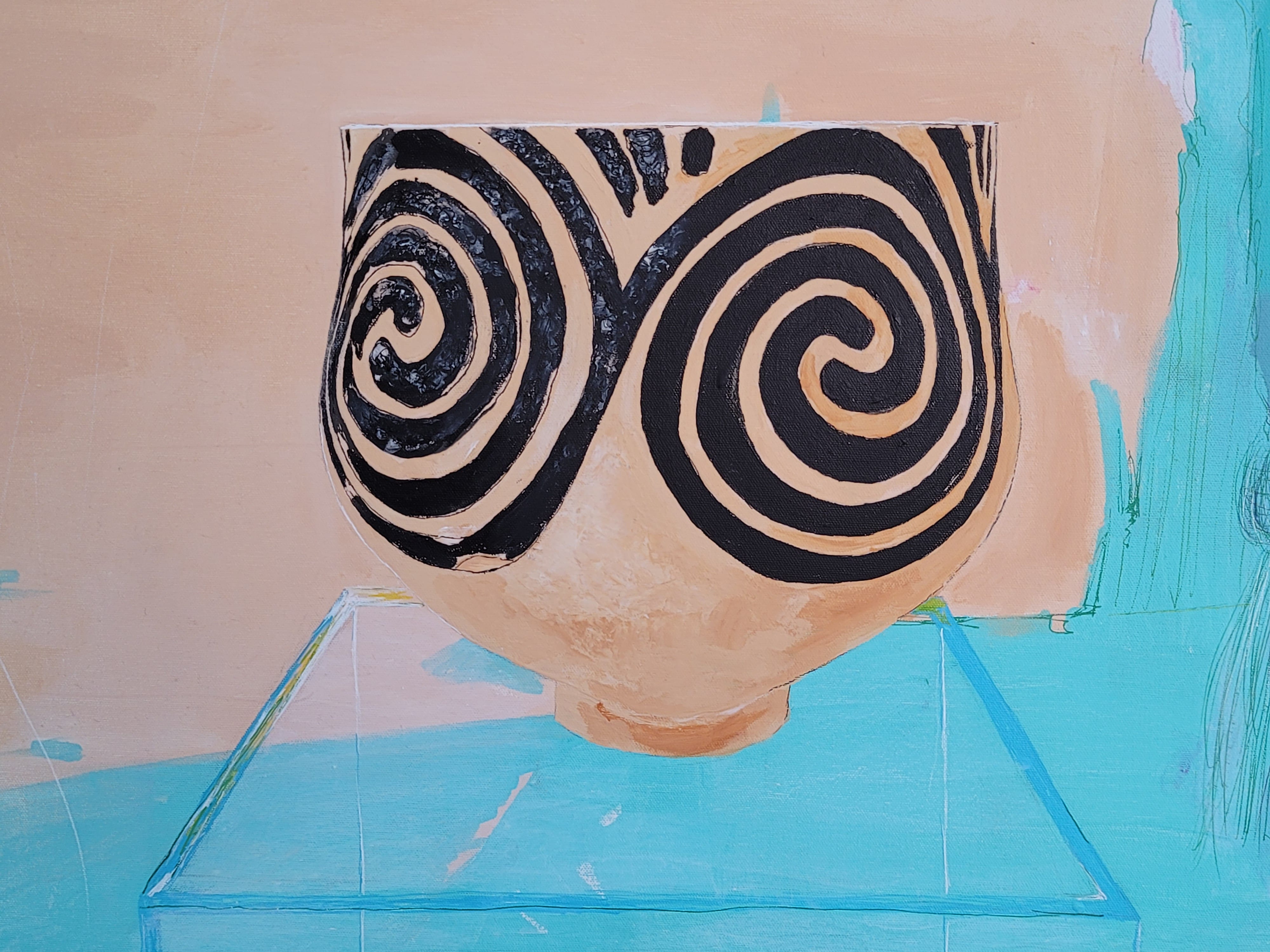 ”Illyrian Vase”, Acrylic on canvas, 63” x 35”, 2022